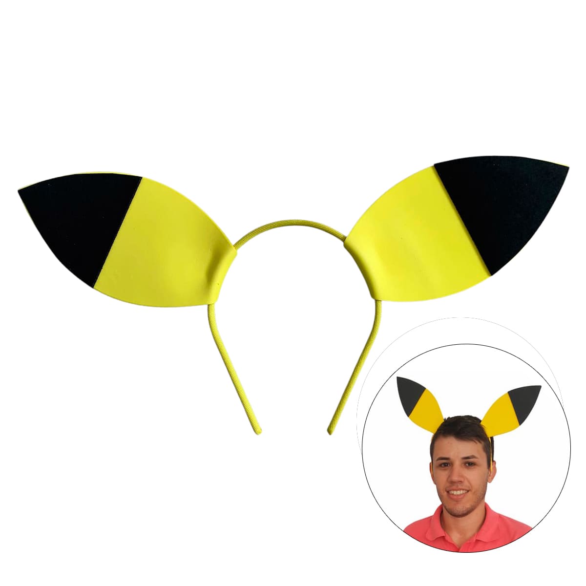 Kit 5 Tiaras Pokemon Pikachu Festa Fantasia Carnaval