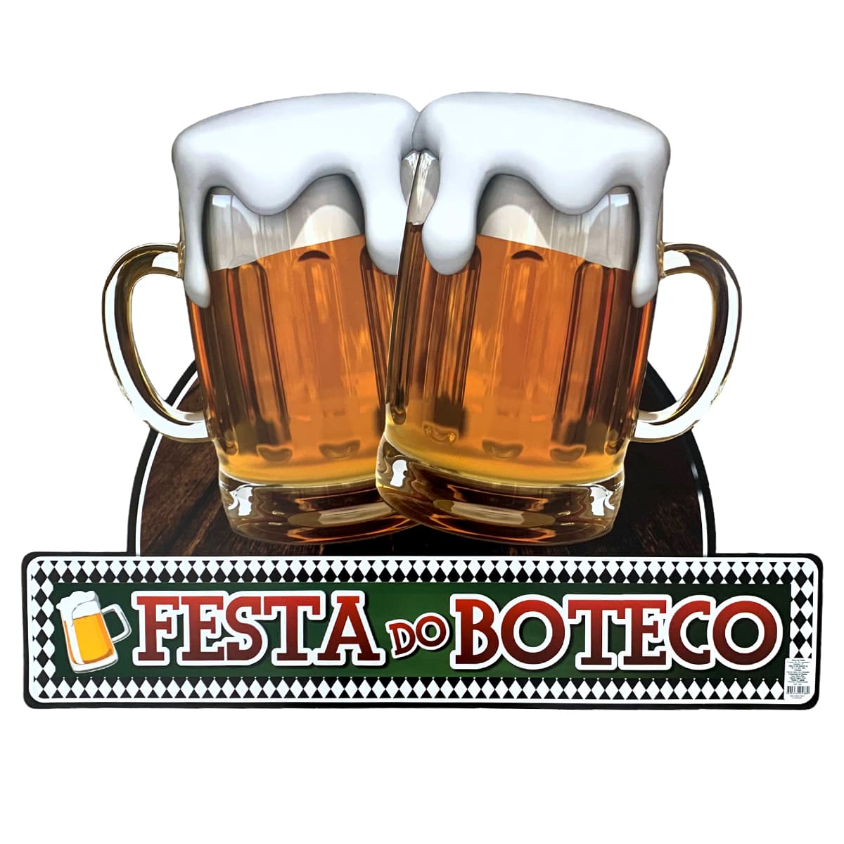 Painel Decorativo Canecas Chopp Festa do Boteco.