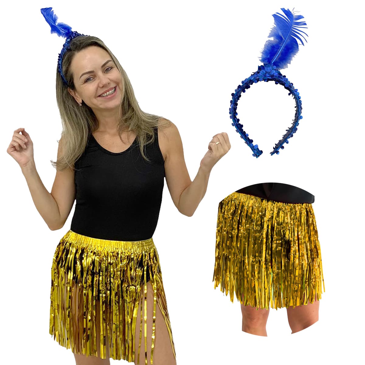 Kit Fantasia Tarô Folia Carnaval Bloquinho