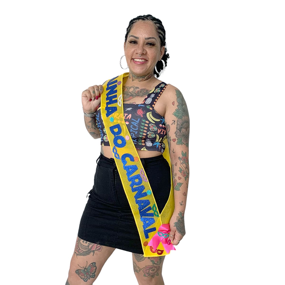 Faixa em TNT Rainha do Carnaval Acessório de Fantasia