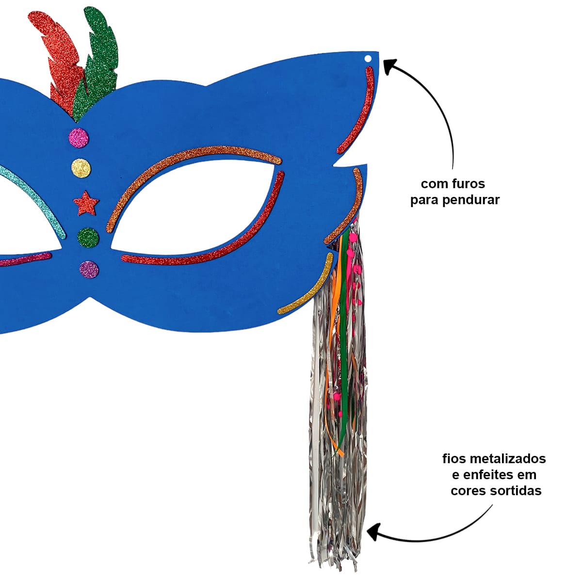 Máscara Decorativa Cat Carnaval Folia.