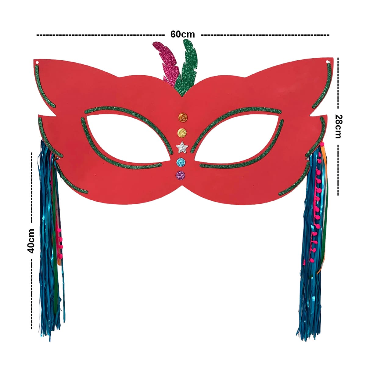 Máscara Decorativa Cat Carnaval Folia.