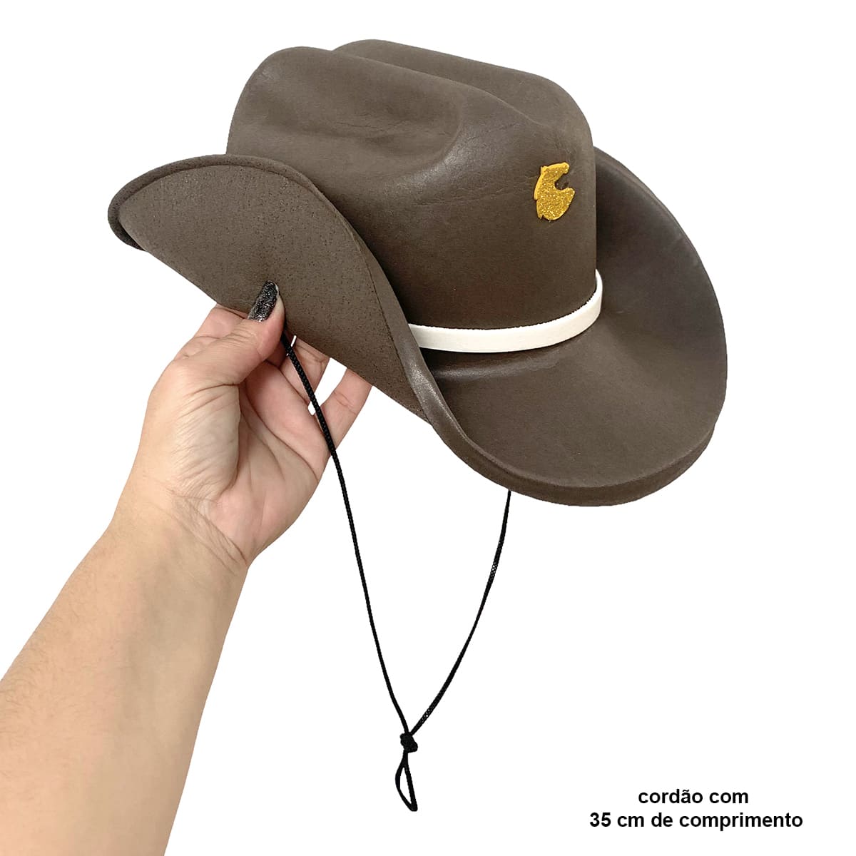 Chapéu Cowboy EVA Liso Adulto.