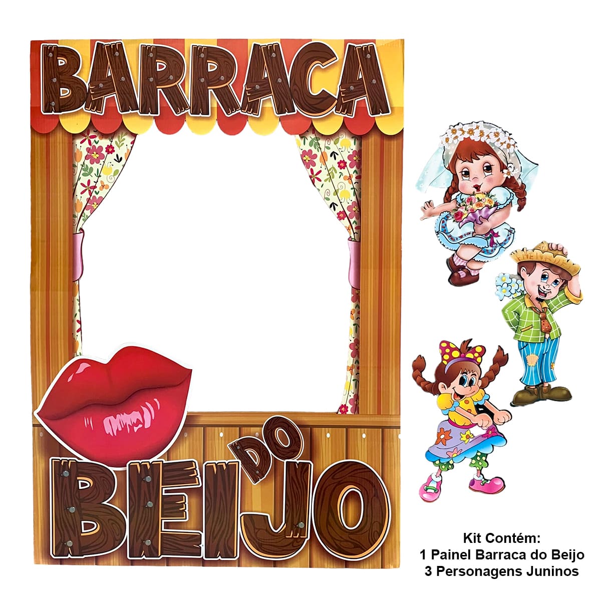 Painel Decorativo Para Fotos Barraca do Beijo Festa Junina.
