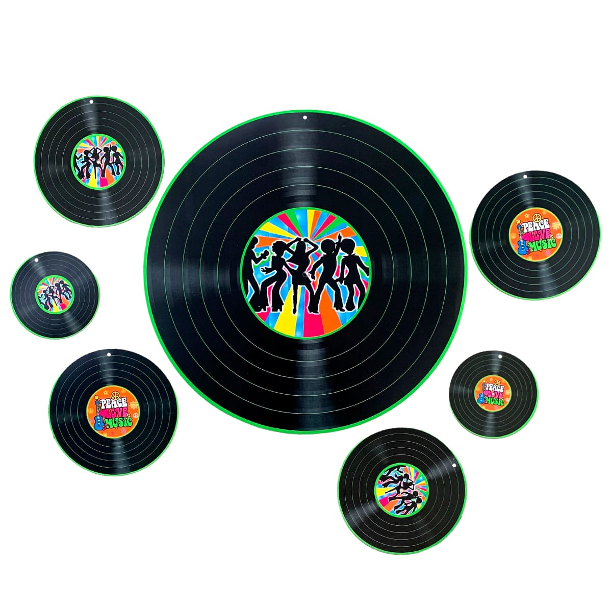 Kit Painel Decorativo Disco de Vinil.