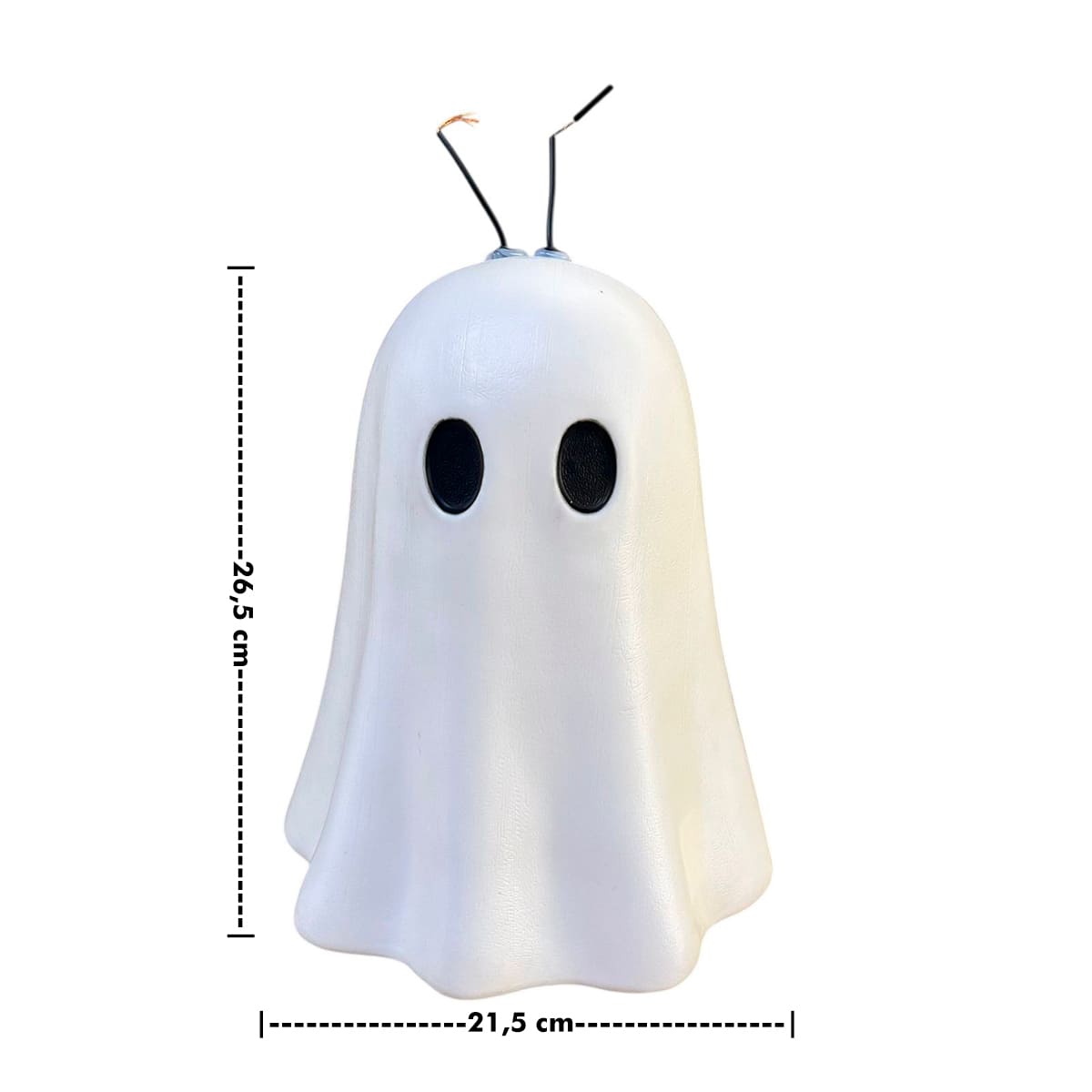 Fantasma Boo Plástico Branco com Soquete