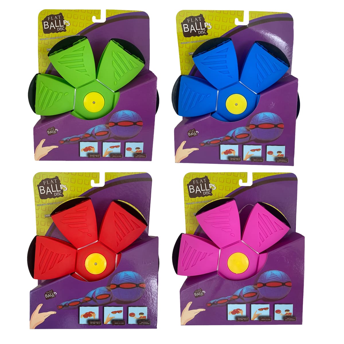 Bola de Brinquedo Flat Ball Disc Se Transforma em Disco Voador