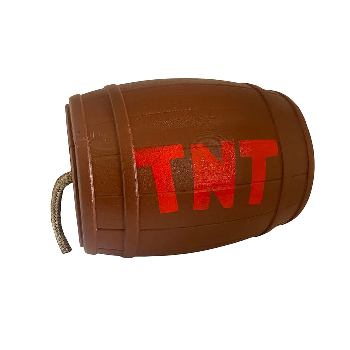 Barril Decorativo TNT Explosivo Marrom