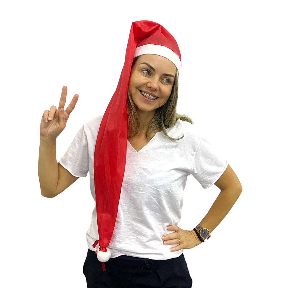 Gorro De Natal Grande Liso